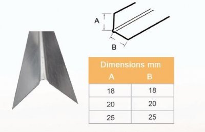 wall angles design with dot surface or bright surface